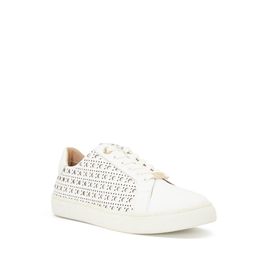 Dune Ease Leder Damen Wei&szlig;e Turnschuhe