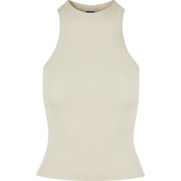 Muskelshirt Urban Classics "Urban Classics Damen Ladies Racer Back Rib Top", Damen, Gr. XXL, sandwei&szlig;, 95% Baumwolle, 5% Elasthan, unifarben, normal, Rundhals, Shirts
