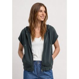 Cardigan Street One, Damen, Gr. 34, deep bound gr&uuml;n, Stoff, 48% Modal, 41% Polyester, 11% Elasthan, unifarben, normal normal, Rundhals, abgesteppt, Strickjacken, soft und stretchig
