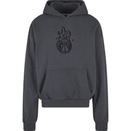 Kapuzensweatshirt "Upscale by Mister Tee Herren", Herren, Gr. L, schwarzgrau, 100% Baumwolle, UPSCALE BY MISTER TEE, bedruckt, Sweatshirts