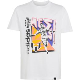 Adidas MESSI FUN T-Shirt Kinder - Gr&ouml;&szlig;e 128 - wei&szlig;