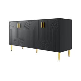 M&ouml;bel Kraft Sideboard schwarz Ma&szlig;e (cm): B: 152 H: 75 &raquo; M&ouml;bel Kraft