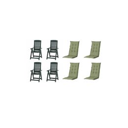 siena GARDEN Gartensessel 8er-Set Tampa gr&uuml;n Ma&szlig;e (cm): B: 61 H: 109 &raquo; M&ouml;bel Kraft