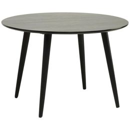 Mid.you Esstisch, Schwarz, Holz, Akazie, vollmassiv, Holz, rund, konisch, 115x76x115 cm, Esszimmer, Tische, Esstische, Esstische rund