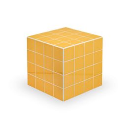 Mid.you Beistelltisch, Gelb, Glas, Holzwerkstoff, quadratisch, 41x41x41 cm, Wohnzimmer, Wohnzimmertische, Beistelltische, Glas-Beistelltische