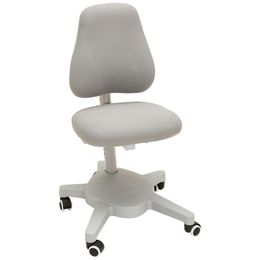 Flexa Jugenddrehstuhl, Grau, Metall, Kunststoff, Textil, Drehkreuz, 46x90x69 cm, mit Griff, ergonomische R&uuml;ckenlehne, Arbeitszimmer, B&uuml;rost&uuml;hle, Jugend- & Kinderschreibtischst&uuml;hle