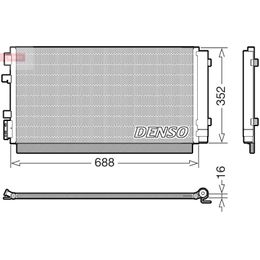 DENSO Kondensator, Klimaanlage dcn23038 f&uuml;r RENAULT