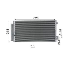 Mahle Kondensator, Klimaanlage ac983000s f&uuml;r Fiat