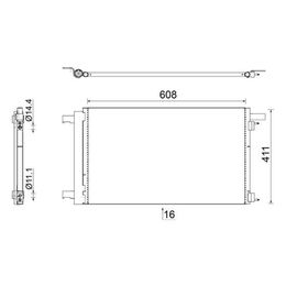 Mahle Kondensator, Klimaanlage ac939000s f&uuml;r Citro&euml;n/Peugeot