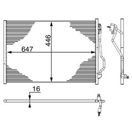 Mahle Kondensator, Klimaanlage ac6000s f&uuml;r Mercedes