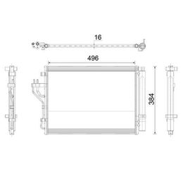 Mahle Kondensator, Klimaanlage ac43000p f&uuml;r KIA