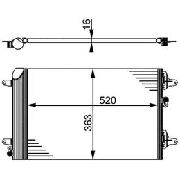 Mahle Kondensator, Klimaanlage ac358000s f&uuml;r VW CUPRA Ford