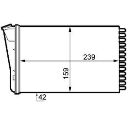 Mahle W&auml;rmetauscher, Innenraumheizung ah155000s f&uuml;r Vaughall Opel CADILLAC
