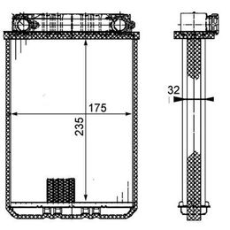 Mahle W&auml;rmetauscher, Innenraumheizung ah77000p f&uuml;r Mercedes