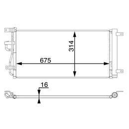 Mahle Kondensator, Klimaanlage ac66000s f&uuml;r CHEVROLET