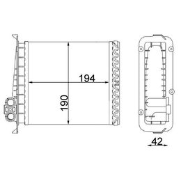 Mahle W&auml;rmetauscher, Innenraumheizung ah106000s f&uuml;r Volvo