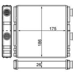 Mahle W&auml;rmetauscher, Innenraumheizung ah262000s f&uuml;r RENAULT