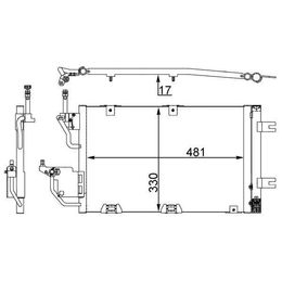 Mahle Kondensator, Klimaanlage ac400000s f&uuml;r HOLDEN Vaughall