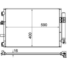 Mahle Kondensator, Klimaanlage ac861000s f&uuml;r Ford