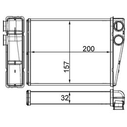 Mahle W&auml;rmetauscher, Innenraumheizung ah263000s f&uuml;r Mercedes