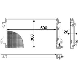 Mahle Kondensator, Klimaanlage BEHR HELLA SERVICE *** PREMIUM LINE ac239000p f&uuml;r Porsche