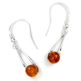 Paar Ohrh&auml;nger OSTSEE-SCHMUCK "OSTSEE-SCHMUCK Ohrh&auml;nger Melina Ohrh&auml;nger Melina", wei&szlig;, Ohrringe, Damen, 39 x 8mm, Silber 925 (Sterlingsilber)