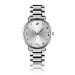 Quarzuhr AMELIA PARKER "AC3-B058S", silber, Armbanduhren, Damen, Quarzuhr