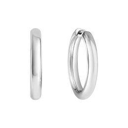 CAI Paar Creolen CA&Iuml; "925/- Sterling Silber rhodiniert", wei&szlig;, Ohrringe, Damen, one-size, Silber 925 (Sterlingsilber)