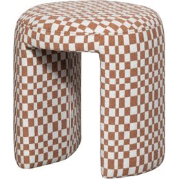 Sitzhocker Woood "Charlie kompakte Form, vollst&auml;ndig gepolstertes B 45 x T 45 x H 47 cm", orange, B:45cm H:47cm T:45cm, Hocker, Sitzhocker, Sehr hohe Verschlei&szlig;festigkeit, Tragkraft 100 kg, mittlere Sitzh&ouml;he