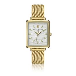 Quarzuhr AMELIA PARKER "AF5-B034G", gold, Armbanduhren, Damen, Quarzuhr