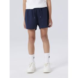 Sweatshorts name it "NKFBRALLY SWEAT SHORTS UNB NOOS", M&auml;dchen, Gr. 116, N-Gr, schwarz sapphire, Sweatware, Obermaterial: 80% Baumwolle, 20% Polyester, unifarben, kurz, Hosen Sweatshorts, Baumwollmischung, elastische Taille