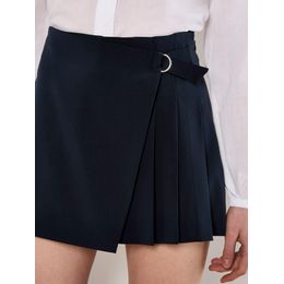 Minirock Apricot "Rock", Damen, Gr. M (38), blau (navy), Obermaterial: 64% Polyester PES. 34% Viskose CV. 2% Elasthan EL., unifarben, R&ouml;cke Minirock, mit Faltenwurf