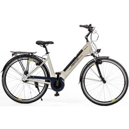 E-Bike MAXTRON "MC 5X" Gr. 50, wei&szlig; (cremewei&szlig;, schwarz), Elektrofahrr&auml;der, 50cm, 28 Zoll (71,12cm), Pedelec, Elektrofahrrad f&uuml;r Damen u. Herren