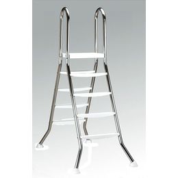 Poolleiter Clear Pool, silber (silberfarben), H:120cm, Edelstahl, Leitern