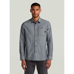 G-Star Raw Langarmshirt G-STAR "Bristum 2.0 Slim Hemd", Herren, Gr. L, salute, milk, Obermaterial: 70% Baumwolle, 30% Baumwolle, Shirts Langarmshirt