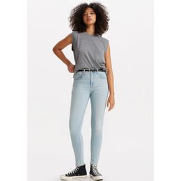 Levi's Skinny-fit-Jeans LEVI'S "721 HIGH RISE SKINNY", Damen, Gr. 25, L&auml;nge 30, blau (lever left), Denim/Jeans, Obermaterial: 85% Baumwolle, 7% Lyocell, 6% Elastomultiester, 2% Elasthan, skinny fit lang, Jeans, mit hohem Bund