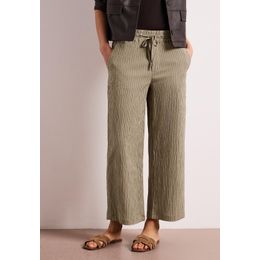 Stoffhose Street One "Style Emee", Damen, Gr. 46, L&auml;nge 26, silent sand (l&auml;nge 26), Web, Obermaterial: 57% Baumwolle, 42% Polyester, 1% Elasthan. Futter: 100% Polyester, gestreift, loose fit kn&ouml;chelfrei, Hosen Stoffhose, mit elastischem Bund