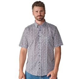 Kurzarmhemd Casamoda "Casamoda Freizeithemd Kurzarm Print", Herren, Gr. 6XL, Normalgr&ouml;&szlig;en, grau, 100% Baumwolle, bedruckt, l&auml;ssig geschnitten, Hemden