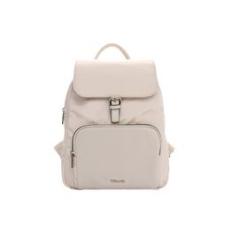 Rucksack Tamaris "Rucksack TAS Khiria", Damen, Gr. B/H/T: 26cm x 28cm x 9cm, beige (beige 400), Polyester, Rucks&auml;cke Rucksack