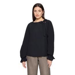 Schlupfbluse Cartoon "Damen mit Schleifenknoten", Damen, Gr. 34, schwarz, Obermaterial: 85% Modal, 15% Polyester, oversize normal, Rundhals, Blusen Schlupfbluse