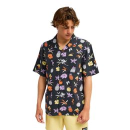 Kurzarmhemd Quiksilver "One Piece No Mi", Herren, Gr. L, US-Gr&ouml;&szlig;en, bunt (phantom opqs gomu no mi), Obermaterial: 100% Baumwolle., Hemden