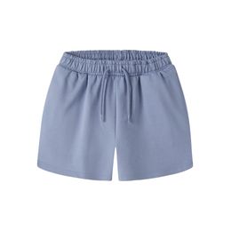 Sweatshorts name it "NKFBRALLY SWEAT SHORTS UNB NOOS", M&auml;dchen, Gr. 158, N-Gr, lila impression, Sweatware, Obermaterial: 80% Baumwolle, 20% Polyester, unifarben, kurz, Hosen Sweatshorts, Baumwollmischung, elastische Taille