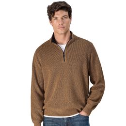 Troyer Casamoda "Casamoda Stricktroyer uni", Herren, Gr. L, gelb (senfgelb), 60% Baumwolle, 40% Polyacryl, Pullover Troyer