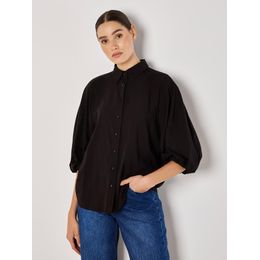 Shirtbluse Apricot "Bluse", Damen, Gr. XS (34), schwarz, Obermaterial: 69% Viskose CV. 31% Lyocell CLY., Blusen, mit Nahtdetail