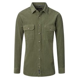 Langarmhemd Casamoda "Casamoda Hemdjacke uni", Herren, Gr. L, Normalgr&ouml;&szlig;en, gr&uuml;n, 100% Baumwolle, unifarben, l&auml;ssig geschnitten, Hemden