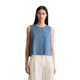 Marc O'Polo Blusentop MARC O'POLO DENIM "aus Leinen-Baumwolle-Mix", Damen, Gr. L, endless sea, Obermaterial: 56% Leinen, 44% Baumwolle, gestreift, regular fit, normaler Saum, Blusen Blusentop