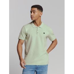 Poloshirt NO EXCESS "NO EXCESS Poloshirt Polo Melange", Herren, Gr. L, gr&uuml;n (mint), 70% Baumwolle (recycelt), 30% Polyester (Recycelt), Shirts