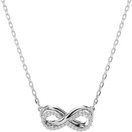 Kette mit Anh&auml;nger Swarovski "Hyperbola", silber (metallfarben, kristallwei&szlig;), Halsketten, Damen, Metall, L: 45, mit Swarovski Kristall