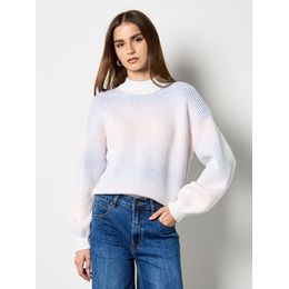 Stehkragenpullover Apricot "Pullover", Damen, Gr. S (36), bunt (pink, multi), Obermaterial: 59% Polyester PES. 25% Polyacryl PAN. 16% Polyamid PA., gestreift, normal normal, Rippb&uuml;ndchen, Pullover Stehkragenpullover, in Rippstrick