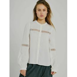 Blusentop NORR "NORR Shirt NO", Damen, Gr. 34, wei&szlig;, Obermaterial: 58% Viskose, 42% Polyester, Blusen Blusentop